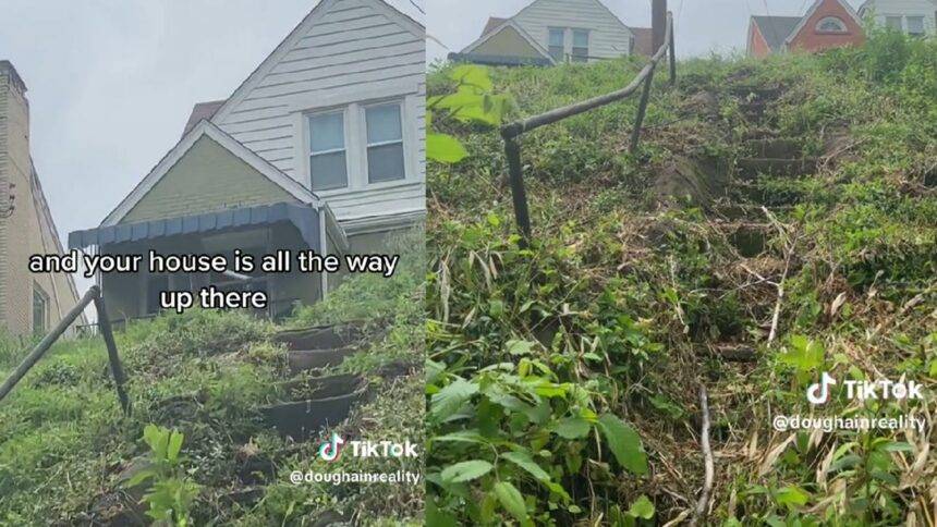 A Delivery Driver Shows Inaccessible Stairs: The House is All The Way ...