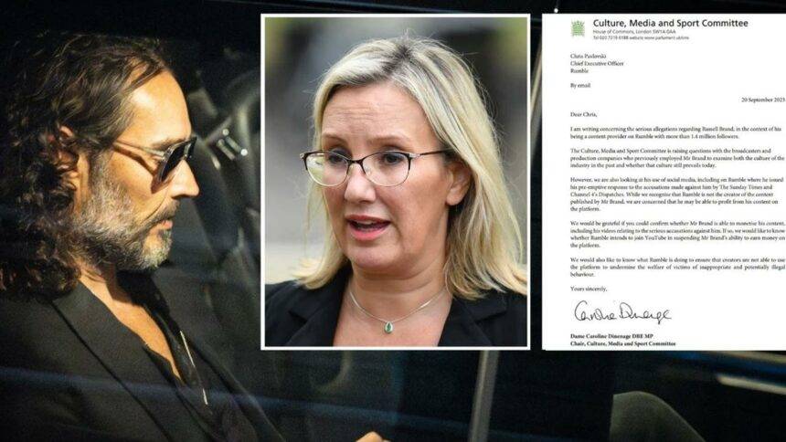 Dame Caroline Dinenage Twitter: Caroline Dinenage letter over Russell ...